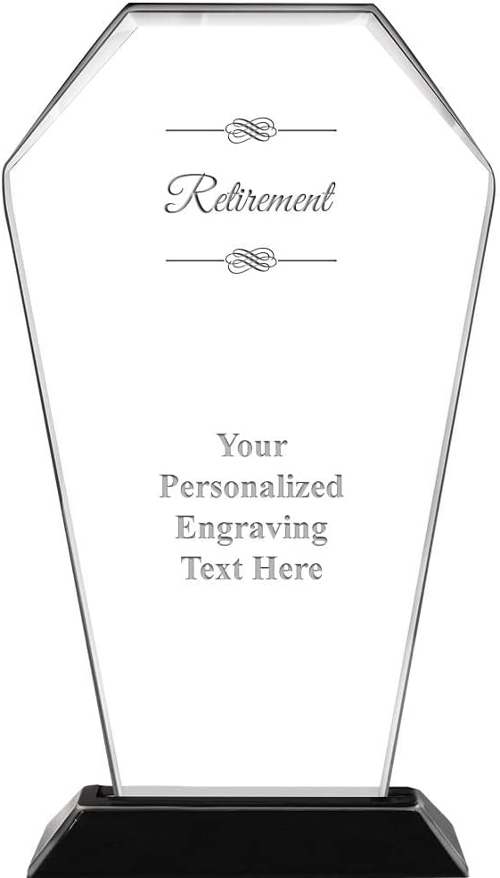 Amazon.com : Crown Awards Retirement Custom Acrylic Trophy, 9 ...