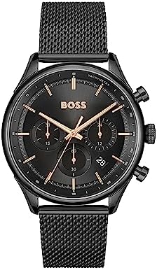 BOSS Chronograph Quartz Watch for Men Gregor Collection with Black ...
