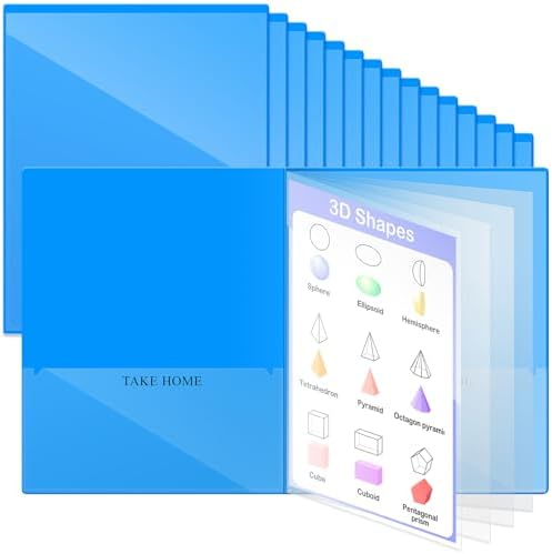 Amazon.com : Henoyso 24 Pcs School and Home 2 Pocket Folders with 4 ...