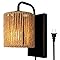 Wvsrbyr Boho Wall Light Fixtures,Rattan Wall Sconce with Hemp Rope ...