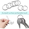 30Pcs Key Rings Hoops, 25mm Mini Split Jump Ring, Round Metal Silver ...