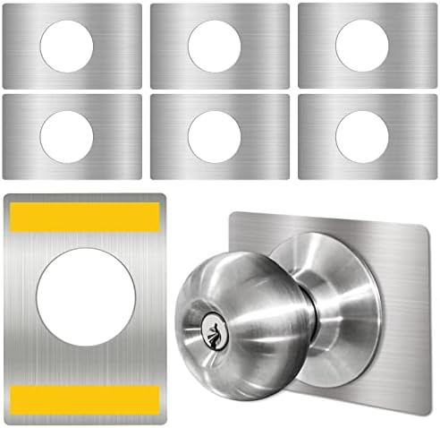 Amazon.com: 6 PCS Door Reinforcement Plate Door Handle Fixing Plate ...