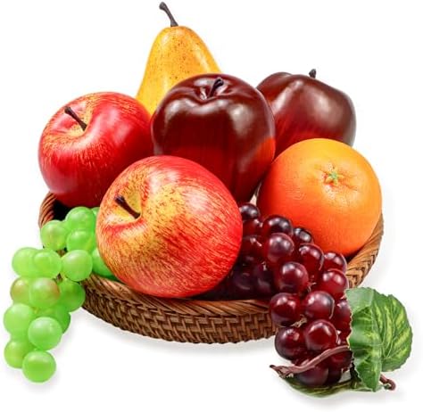 Amazon.com: Ikosora 8 Pcs Fake Fruit Pack, Artificial Fruit Set for ...
