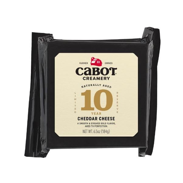 Amazon.com: Cabot Creamery 10 Year Cheddar Cheese 6.5 Oz (184g ...