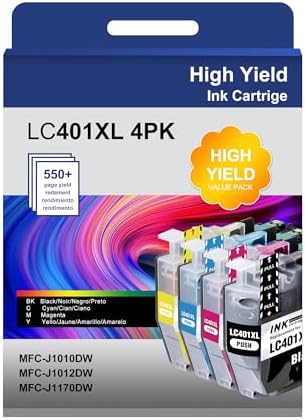 Amazon.com: Hehua LC401XL Ink Cartridge 550 Pages High Yield ...