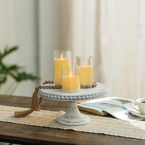 Snapklik.com : White Wood Cake Stand: Cupcake Pedestal Stand 12 Inch ...