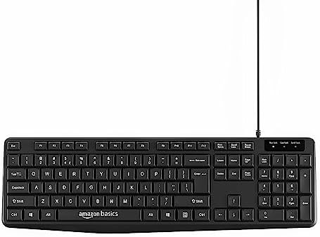 Amazon.in: Buy amazon basics Wired Keyboard with 104 Keys for Windows ...