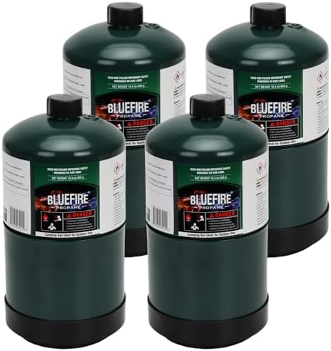 Amazon.com : KOMAN BLUEFIRE 1lb Propane Tank Camping Propane Tank Pack ...