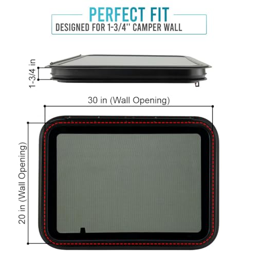 Snapklik.com : PROFLEX RV Exit Window 30 W X 20 H Ultra Thick Tempered ...