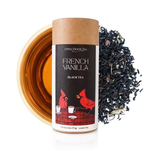 Amazon.com : Open Door Tea - French Vanilla | Organic Black Tea, Loose ...