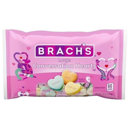 Amazon.com : Large Conversation Hearts - Smiling Sweets - 10 oz Bag ...