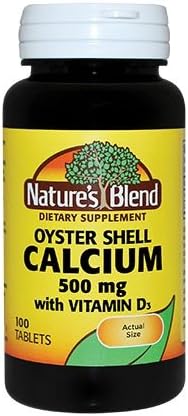 Amazon.com: Nature's Blend Oyster Shell Calcium 500mg with Vitamin D3 ...