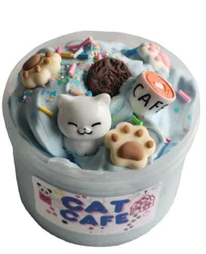 Amazon.com: Cat Cafe Butter Slime by Slime Playground, Made in USA ...