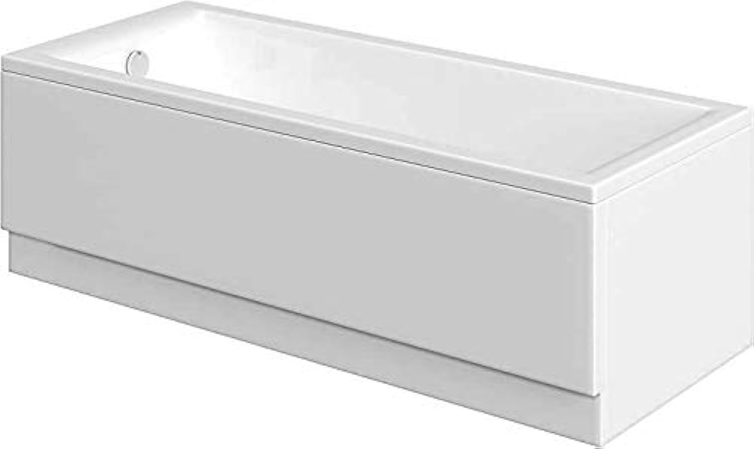 Bathroom Modern White Acrylic Front Bath Panel 1700mm X 520mm PO341 ...