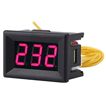Amazon.com: LED Digital Display AC Voltmeter, Voltage Panel with ...