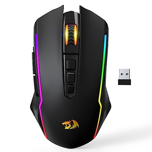 Redragon Wireless Gaming Mouse, Tri-Mode 2.4G/USB-C/Bluetooth Mouse ...