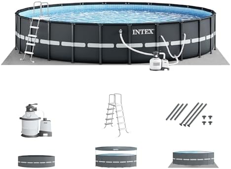 Amazon.com: Summer Waves Elite 14' x 42" Premium Frame Above Ground Swimming Pool with Filter ...