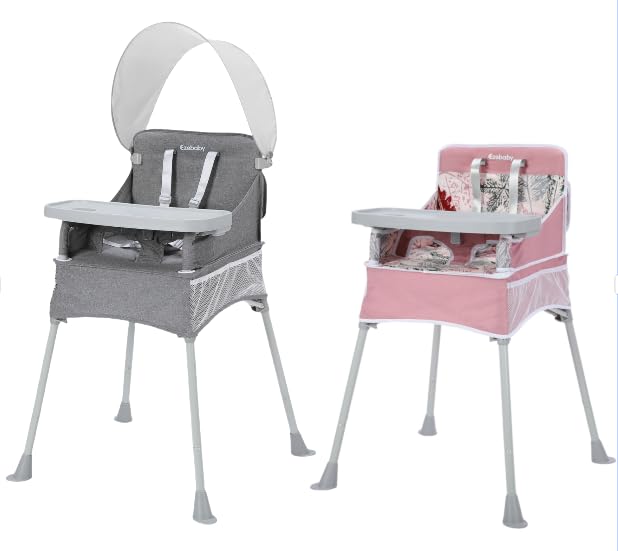 Amazon.com : Ezebaby Baby Portable High Chair, Foldable High Chairs for ...