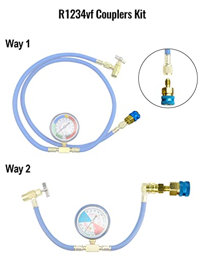 Snapklik.com : QLZOZB R1234yf Quick Couplers Kit For R134a Car AC ...