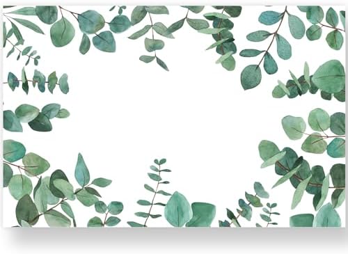 Amazon.com: JarThenaAMCS 50 Pack Greenery Floral Paper Place Mats ...