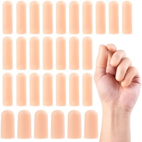 Amazon.com: 30 Pcs Gel Finger Cots, 2 Sizes Thumb Protector, Soft ...