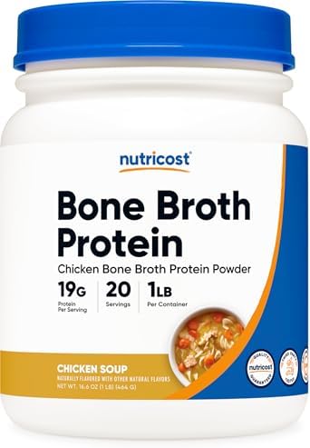 Amazon.com: Nutricost Chicken Bone Broth Protein Powder (Chicken Soup ...