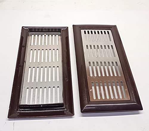 PVC & Aluminium Kitchen Air Ventilation Jali (2 Pcs) 8 inch (Brown ...