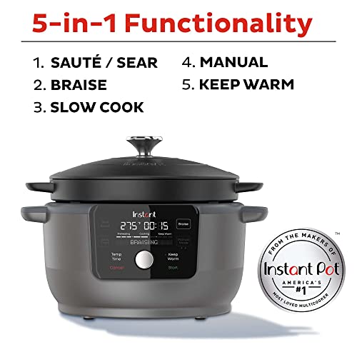 Instant Electric Round Dutch Oven, 6-Quart 1500W, From the Makers of ...
