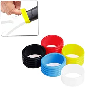 Amazon.com : XJKLBYQ Tennis Racquet Band Silicone Handle Grip Bands ...