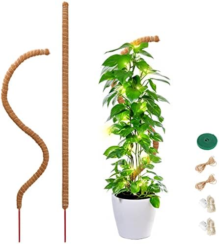 Bendable Moss Pole for Plants Monstera, Bendable Plant Stakes Moss ...