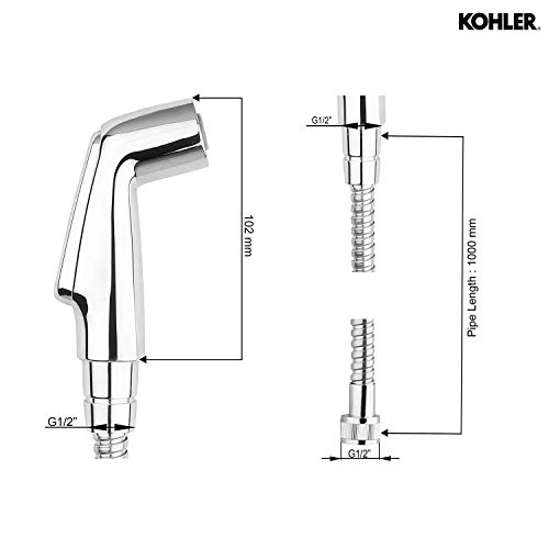 KOHLER Deco Chrome Polished Contemporary 12927IN-CP Health Faucet With ...