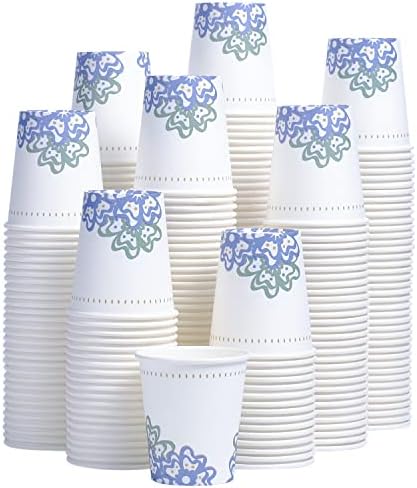 Amazon.com: Clawsoff 300 Pack 5oz Paper Cups, Navy Floral Mouthwash ...