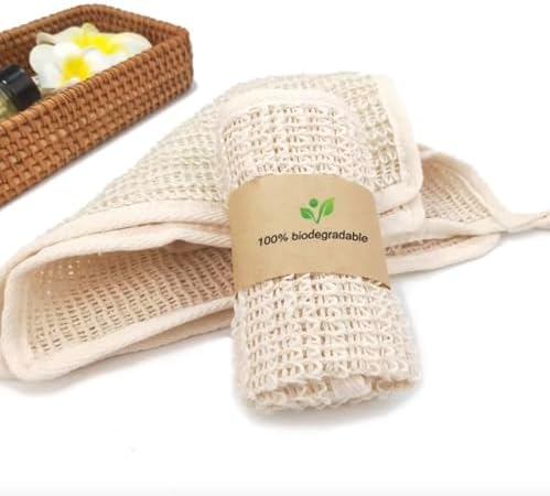 Amazon.com: Natural Bath Body Washing Cloth, 100% Biodegradable Sisal ...