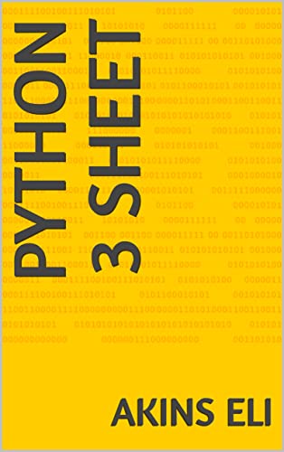 Python 3 Sheet Ebook Eli Akins Kindle Store 4378