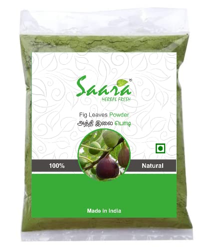Saara HERBAL FRESH Fig Leaves Powder,Athi Ilai, Medi Chettu, Atti Hannu ...