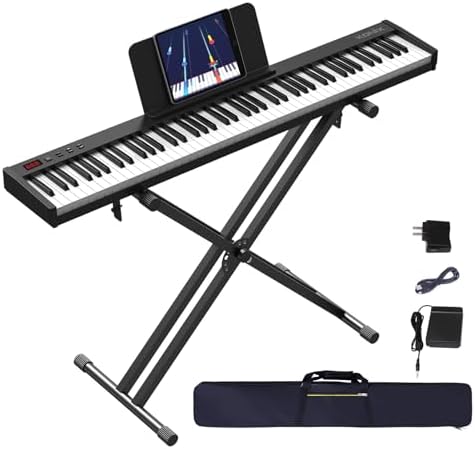 Amazon.com: Longeye Piano Keyboard 88 Keys Compact Digital Piano for ...