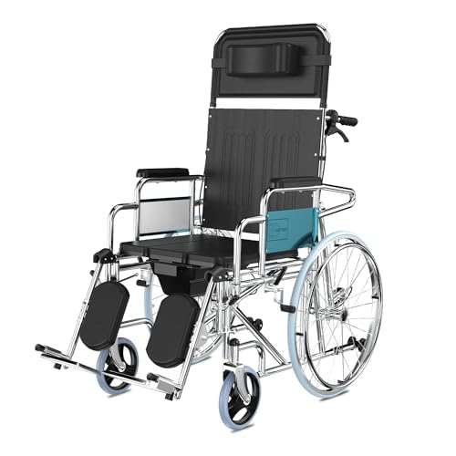 EasyCare Wheelchair Full Recliner with Swing-Away Elevating Leg Rests ...