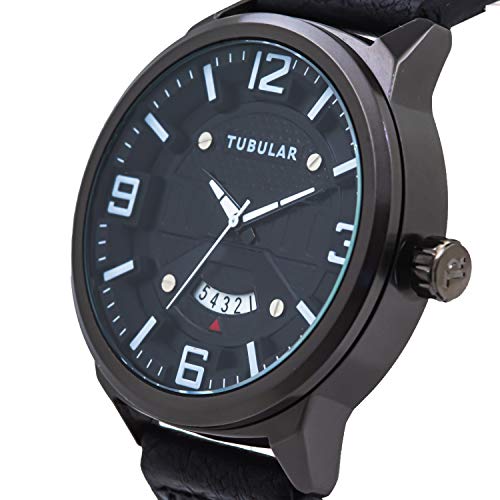 TUBULAR Analog Wrist Watch with Date Function (Black) : Amazon.in: Fashion