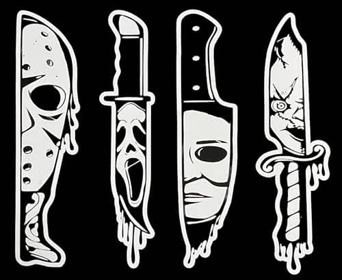 Amazon.com: Horror Themed Decals, Ghostface, Chucky, Michael, Jason ...