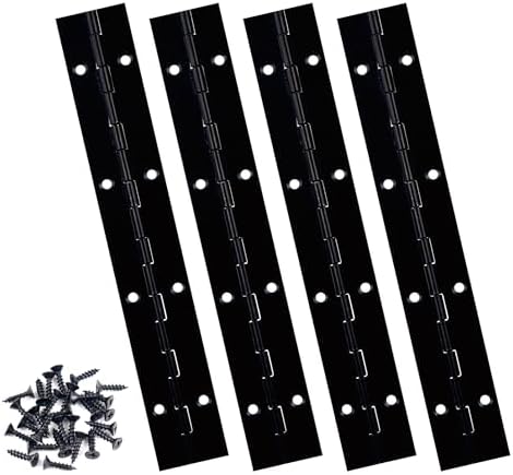 4PCS 8 Inch Black Piano Hinges Heavy Duty Stainless Steel 304 ...