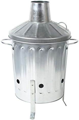 CrazyGadget® Mini Garden Incinerator Small Fire Bin Galvanised 15 Litre ...