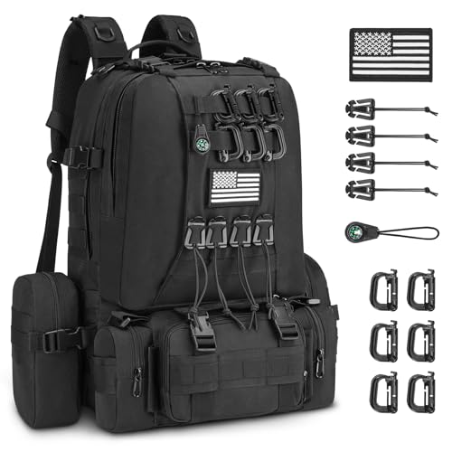 CVLIFE 60L Tactical Backpack for Men Women Military Large Army Rucksack ...
