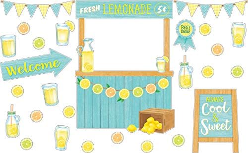 Amazon.com: Whaline 92Pcs Lemonade Stand Bulletin Board Decoration Kit ...
