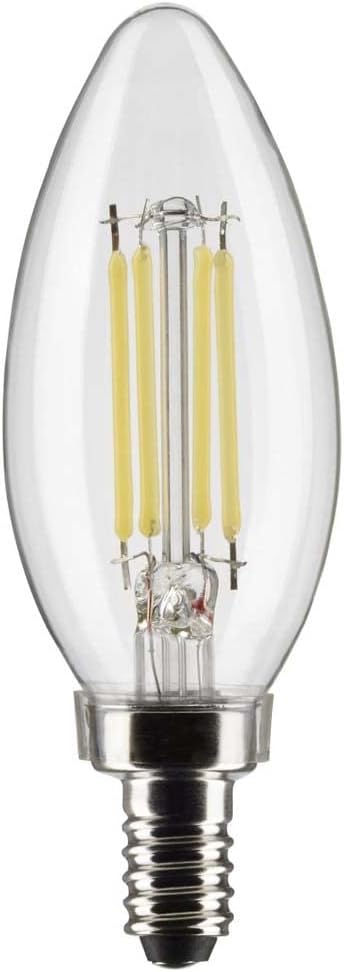 Satco S2127506 – Bombillas LED E12 de 5.5 W, 3500 K, clasificación de 15000 horas, regulables ...
