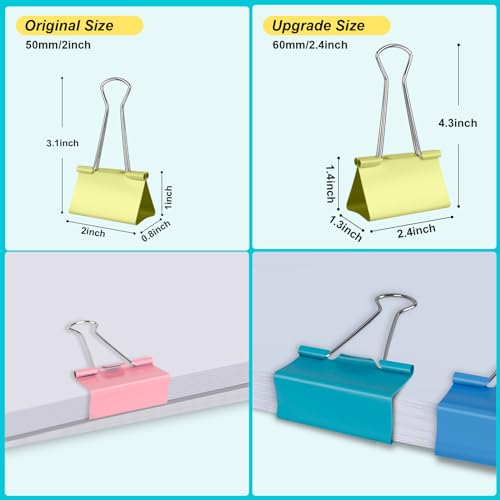 Snapklik.com : Ufmarine Extra Large Binder Clips 2.4 Inch, Big Paper ...