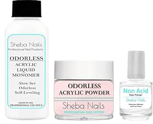Amazon.com: SHEBA NAILS State Board Sealed Odorless Acrylic Try Me Kit ...