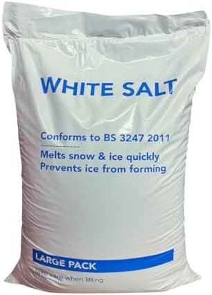 Hadley 25KG Bag White De-Icing Rock Salt for Keeping Driveways and ...