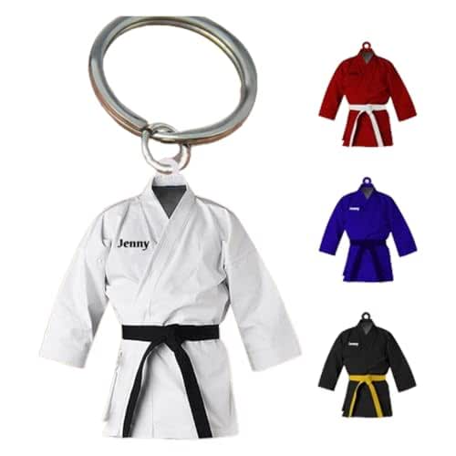 Amazon.com: Personalized Karate Uniform Acrylic Keychain : Clothing ...
