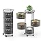 Amazon.com: Rotating Kitchen Storage Rack No Assembly, 4-Tier Metal ...
