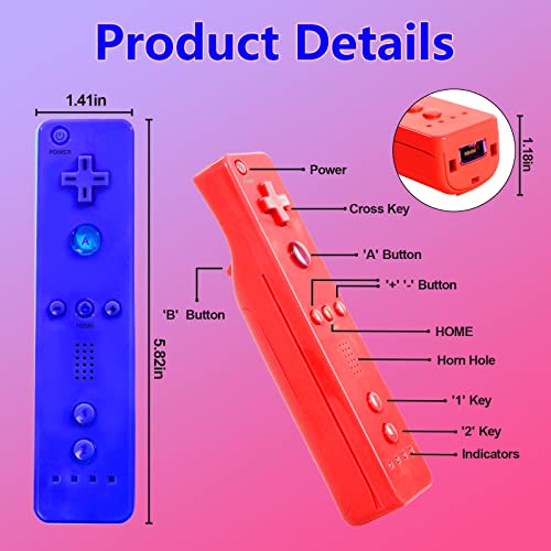 Wii Controller, KDYGPDCT 4 Pack Wii Remote, with Silicone Case an